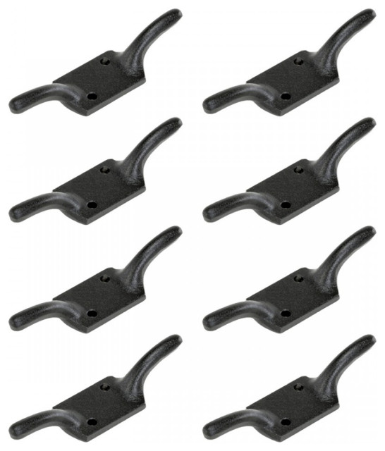 Wrought Iron Window Cleat Hook Black 4" H Pack of 8 | - Traditional ...