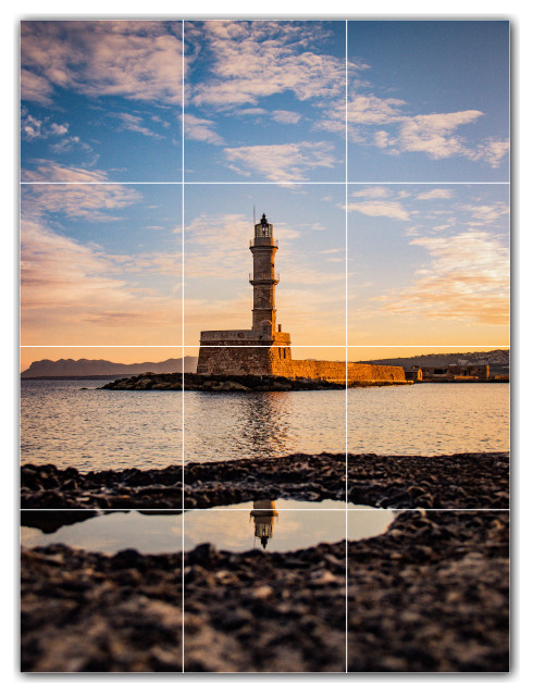 Lighthouse Ceramic Tile Wall Mural HZ500826, 12.75" Wide x 17" High ...