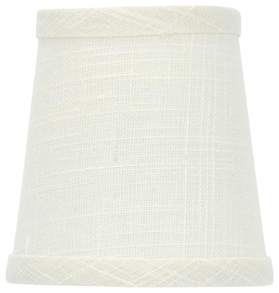 Off White Linen 4" Chandelier Shade - Transitional - Lamp Shades - by ...
