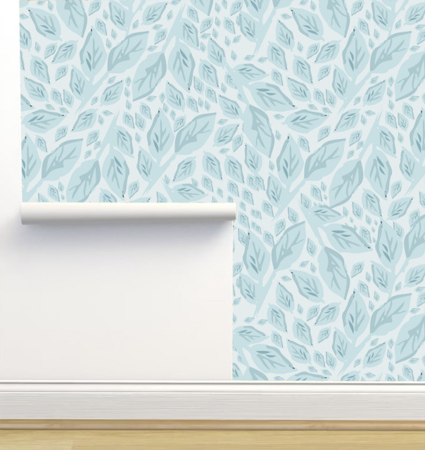 Leaves Garden Wallpaper by Monor Designs, 24"x72" - Contemporary ...