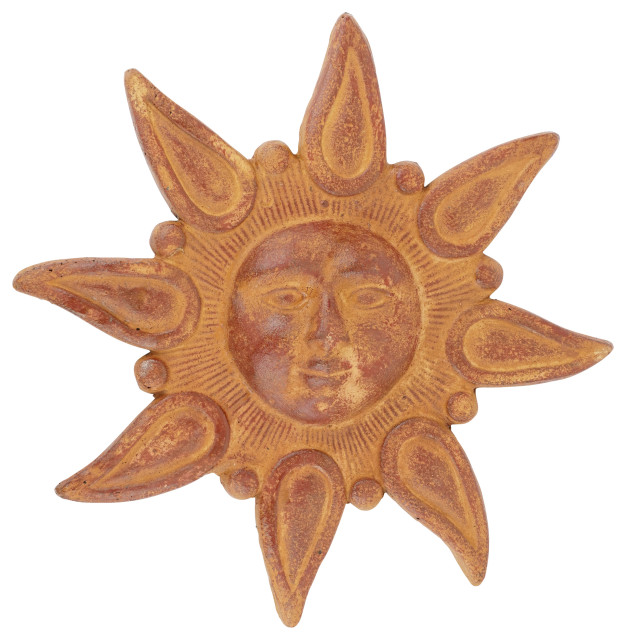 Star Clay Sun-Hand Painted-Garden-Handmade-15 inches - Farmhouse - Wall ...