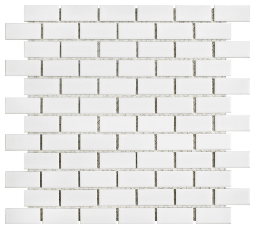 Hudson Subway Porcelain Mosaic Floor Tile, Sample - Traditional ...
