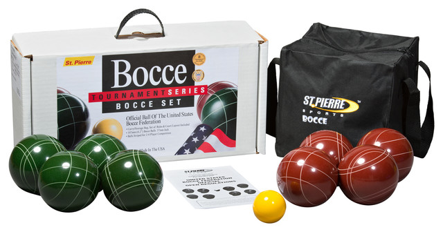 Tournament Bocce Set With Nylon Bag, TB1 by St. Pierre, Made In USA ...