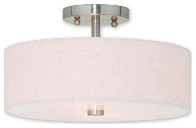 Meridian Ceiling Mount, Brushed Nickel - Transitional - Flush-mount ...