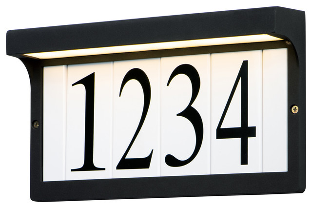 Address Light Frame, Black - Transitional - House Numbers - by Lighting ...
