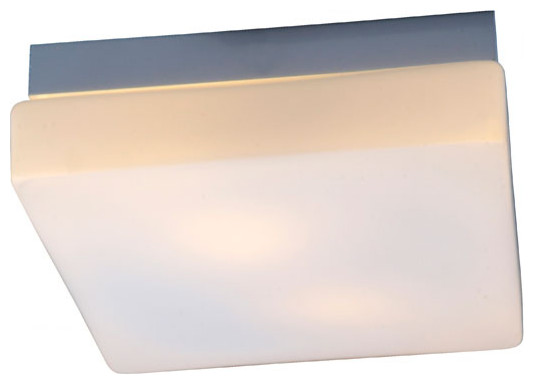 Lynch Square White Flush Mount - Transitional - Flush-mount Ceiling ...