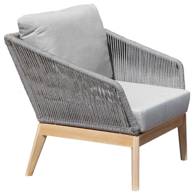 Diego Sofa Chair, Grey - Beach Style - Outdoor Lounge Chairs - by ...