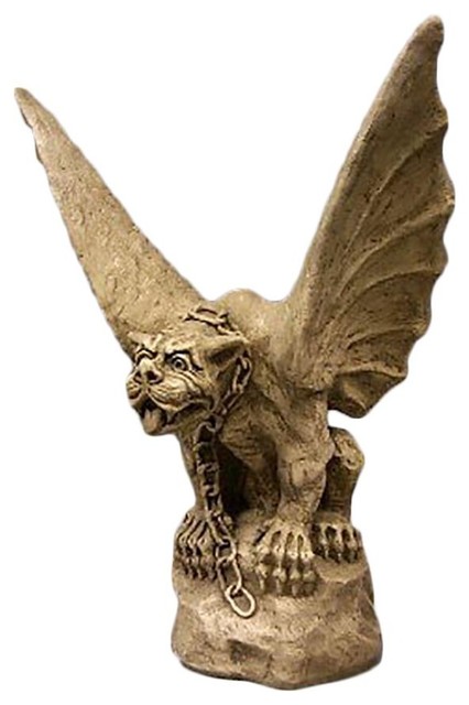 Chained Gargoyle of Turin 17, Gargoyle Statue - Traditional - Garden ...