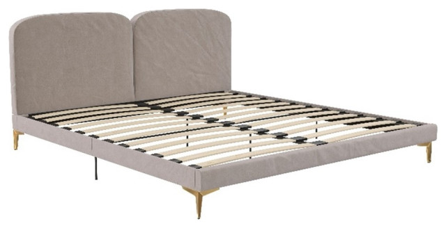 CosmoLiving by Cosmopolitan Coco Upholstered Bed in King in Taupe ...