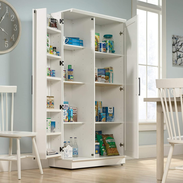 Classic Storage Cabinet, 2 Doors With Adjustable Shelves and Fixed ...