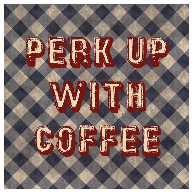 "Perk Up with Coffee" Digital Paper Print by BG.Studio, 20"x20", 26"x26 ...