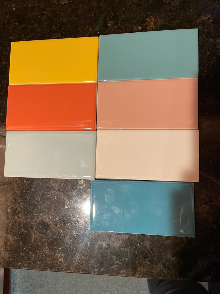 Multicolor kitchen backsplash