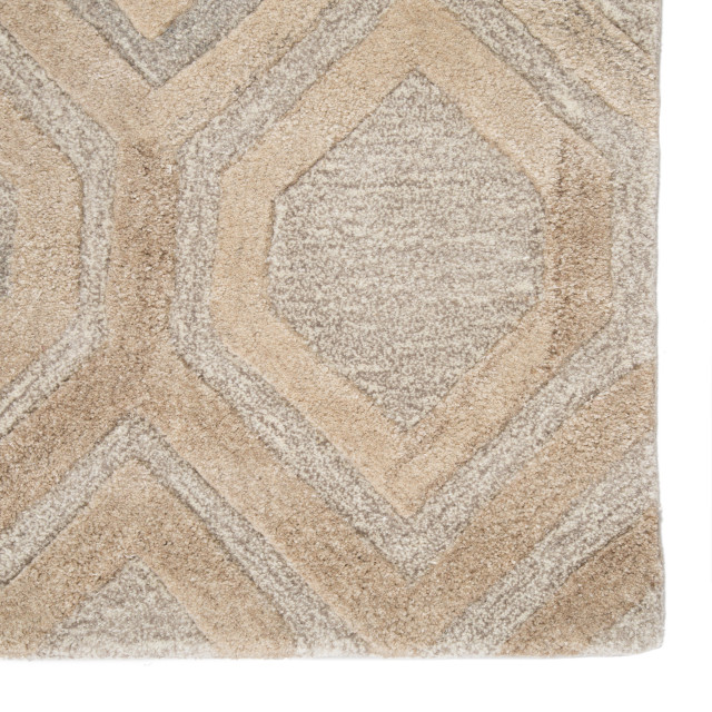 Jaipur Living Hassan Handmade Trellis Beige/ Cream Area Rug, 5'X8', 9 ...