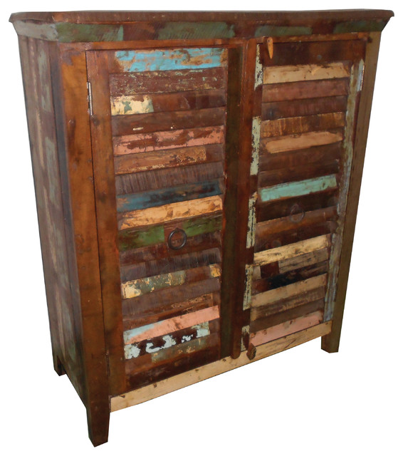 Beach Reclaimed Solid Wood 2 Door Buffet in Multi-Color - Farmhouse ...
