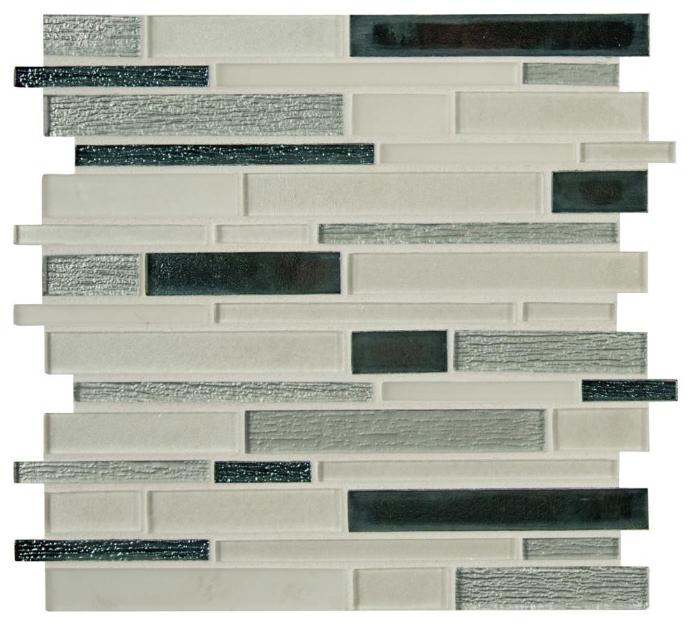 MSI SMOT-GLSBIL-6MM 12" x 12" Linear Mosaic Wall Tile - Glossy ...