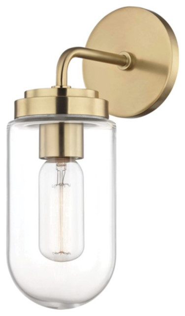 Mitzi Clara 1-LT Wall Sconce H124101-AGB - Aged Brass - Transitional ...