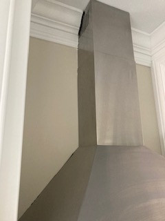 Crown Molding Flaw Around Vent Hood Stack