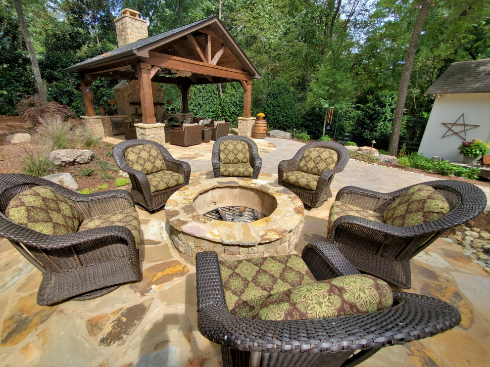 Rustic Backyard Retreat - Rustic - Patio - Atlanta - by Elements ...