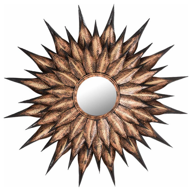 Sunflower Antique Wall Mirror - Traditional - Wall Mirrors - by Bison ...