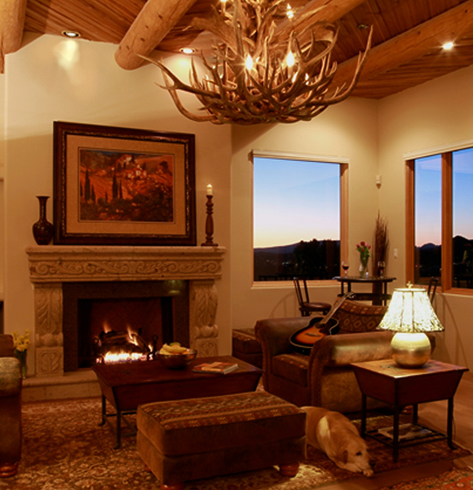 Santa Fe Style Residence - Transitional - Living Room - Phoenix - by ...