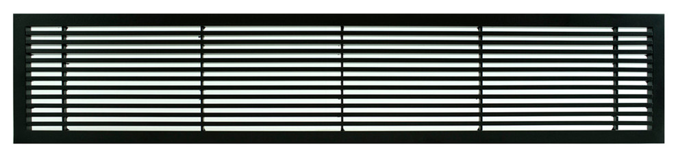 AG20 6"x48" Aluminum Fixed Bar Air Vent Grille, Black Matte ...