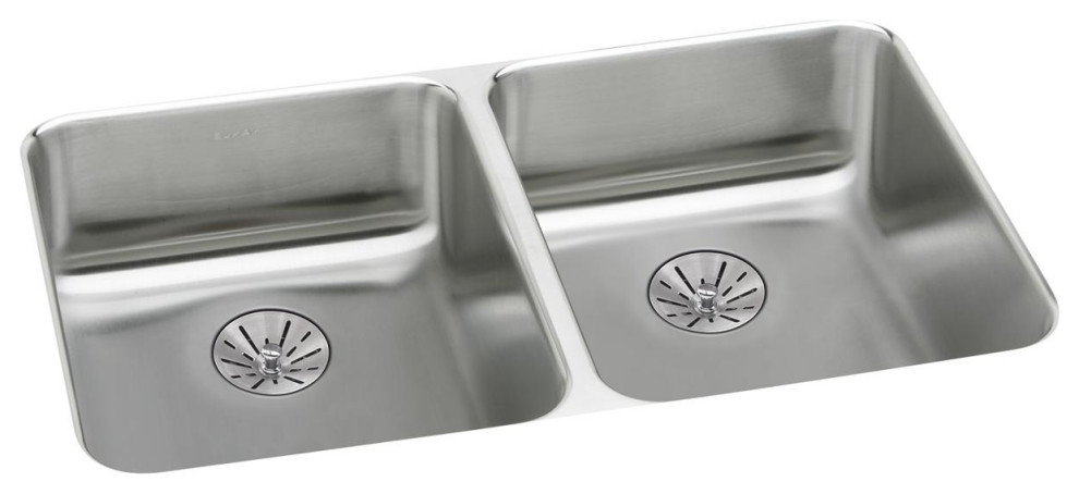 ELUHAD321655PD Lustertone Classic Stainless Steel ADA Sink with Perfect ...
