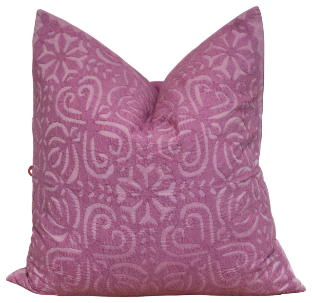 African Violet Handmade Pillow Cover - Contemporary - Decorative ...