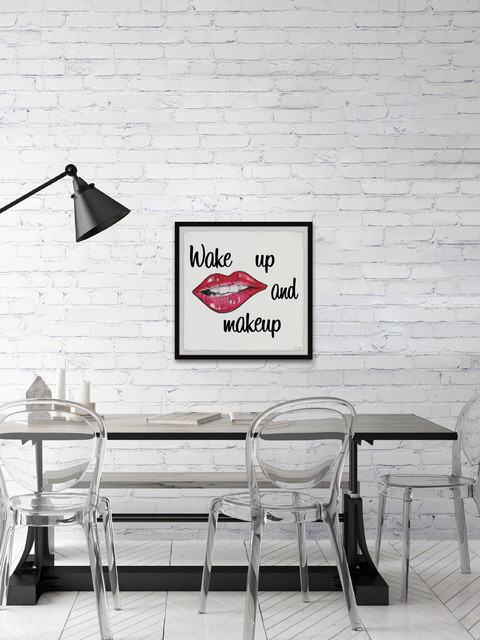 "Wake Up and Makeup" Framed Painting Print, 24"x24" - Contemporary ...