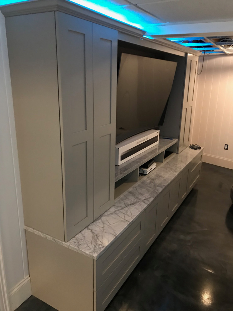 Boston Area Custom Storage Unit with Crown Molding and Adjustable ...
