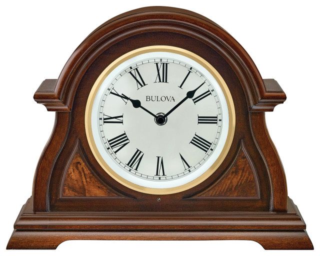 Bulova Bostonian Chiming Mantel Clock - Traditional - Desk And Mantel ...