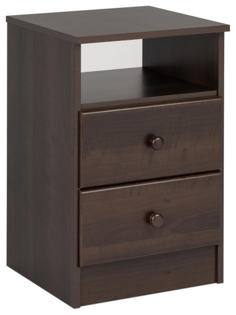 Astrid 2-Drawer Nightstand, Espresso - Transitional - Murphy Beds - by ...