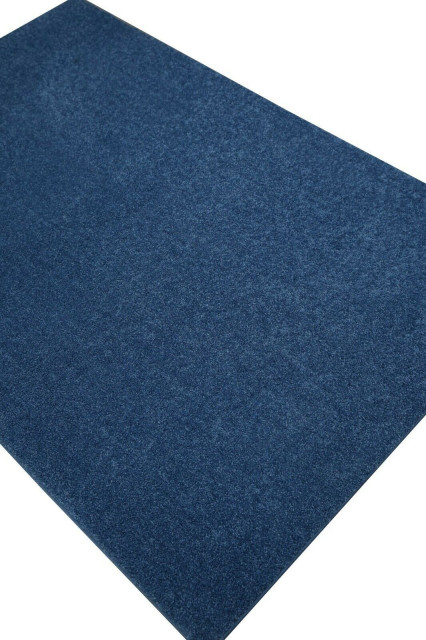 Furnish My Place Royal Blue Solid Color Rug Made In Usa, 4' x 5' Oval ...