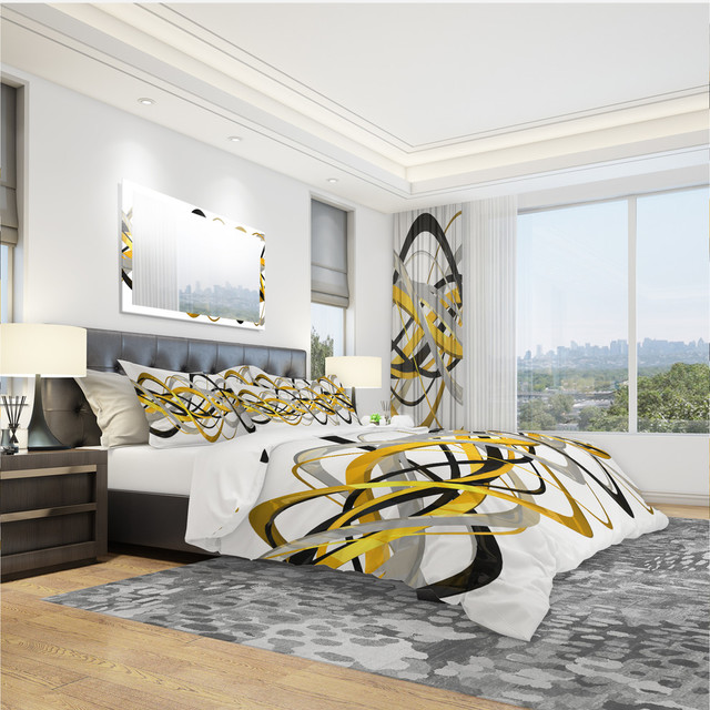 Helixexpression Abstract Modern and Contemporary Duvet Cover Set, Full ...