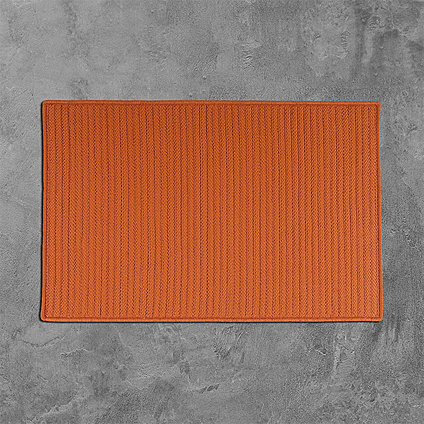 Simply Home Solid Rust 2'x5', Runner Rectangle Rug, Braided ...
