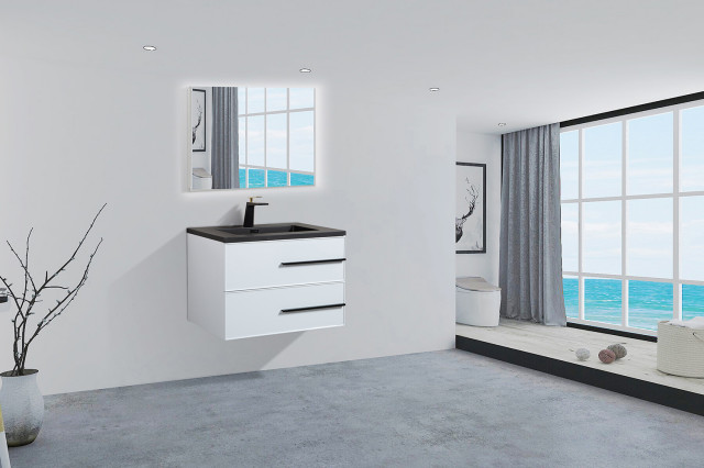 Metropolitan American Style Bathroom Vanity Washbasin with U Drawer, 36 ...