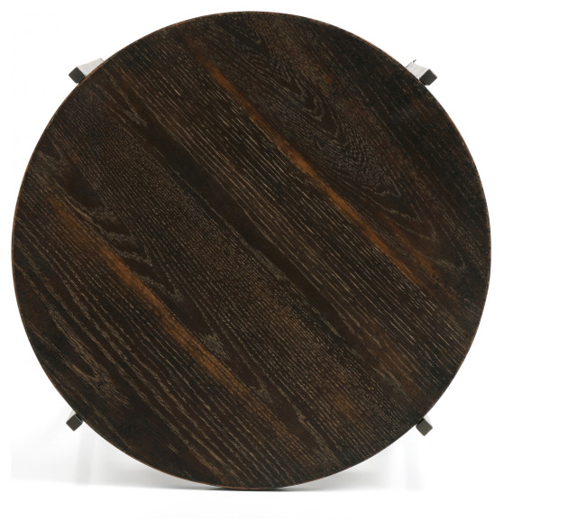 Shannon End Table, English Brown Oak - Industrial - Side Tables And End ...