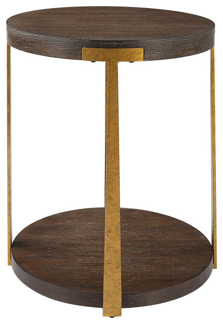 Uttermost Palisade Round Wood Side table - Contemporary - Side Tables And End Tables - by Modern ...