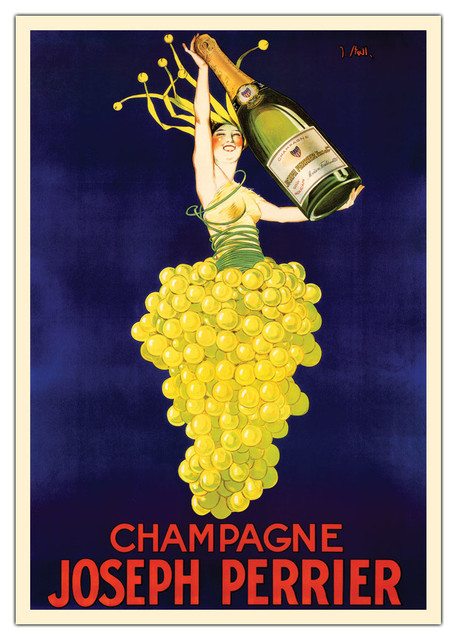 'Champagne Joseph Perrier' Canvas Art, 18" X 24" - Traditional - Prints ...