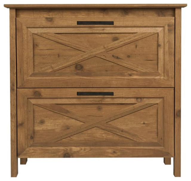 Saint Birch Austin 2-Drawer Modern Wood Lateral File Cabinet in Rustic ...