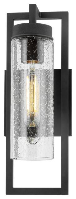 Chester Exterior Wall Sconce, Textured Black - Transitional - Outdoor ...