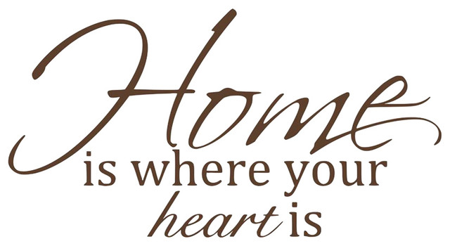 Decal Vinyl Wall Sticker Home Is Where The Heart Is Quote, 14"x30 ...
