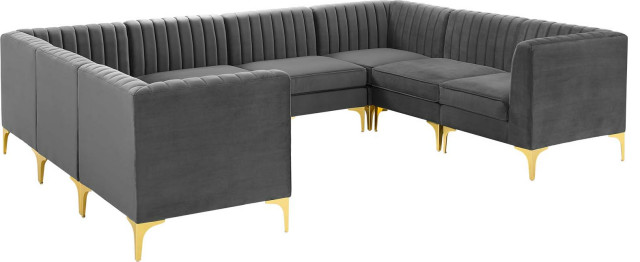 Swan Channel 8 Piece Sectional Sofa - Midcentury - Sectional Sofas - by ...