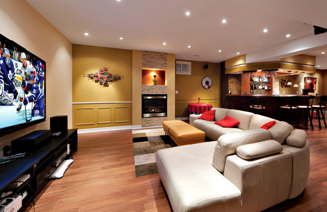 Open Concept Basement Ideas Basement Toronto By Finished Basement