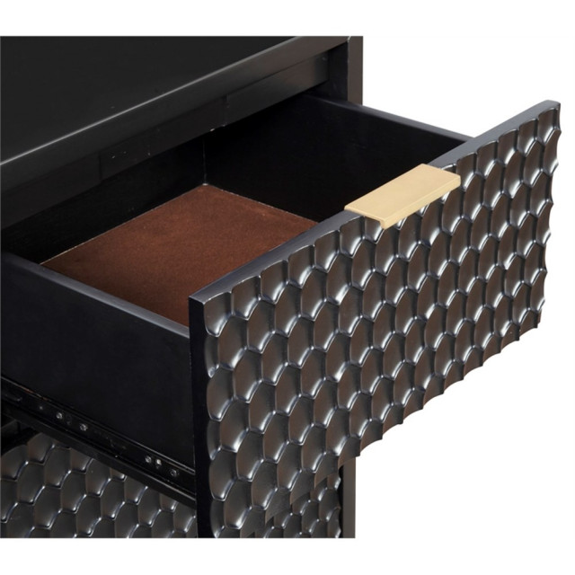 Home Square 2 Piece Furniture Set with Nightstand and 7-Drawer Chest in ...