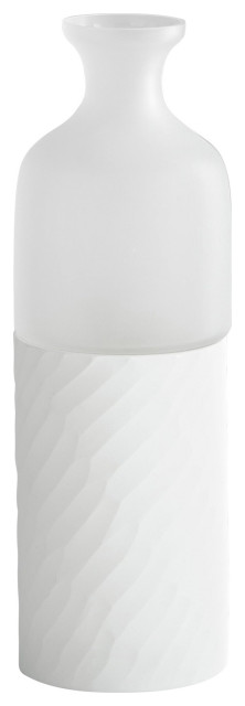 Sereno Vase, Clearand White - Transitional - Vases - by Hudson Home ...
