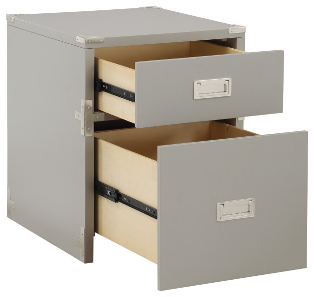 Wellington 2 Drawer File Cabinet, Gray_, Fully Assembled - Contemporary ...