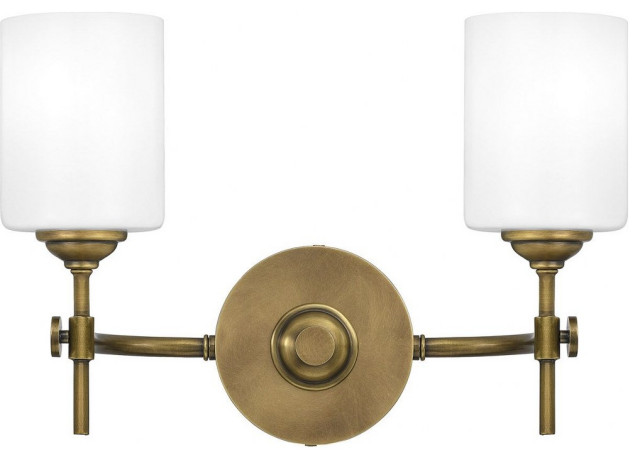 2 Light Bathroom Light Fixture In Transitional Style-10 Inches Tall and ...