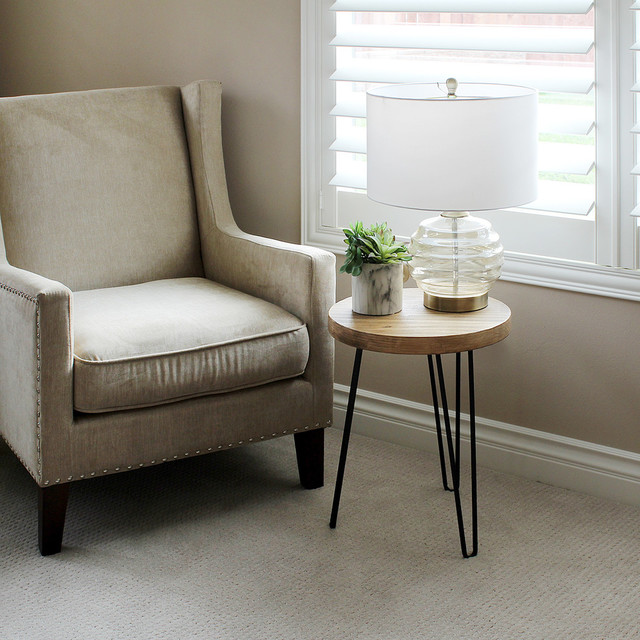 Rustic Old Elm Wood End Table - Industrial - Side Tables And End Tables ...
