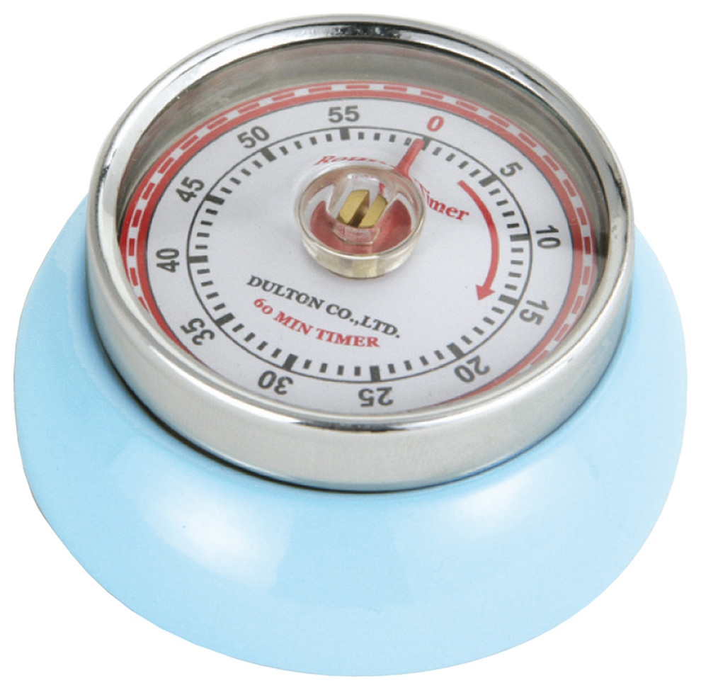 Zassenhaus Light Blue 2.75 Inch Retro Magnetic Kitchen Timer ...