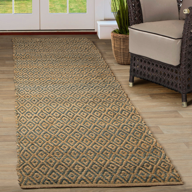 Ambari Jute Hand-Woven Reversible Contemporary Indoor Area Rug, 2.5 ft ...